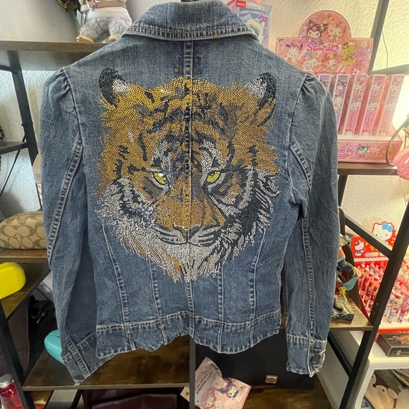 Handmade | Jackets & Coats | Vintage Denim Jacket Blinged Up | Poshmark